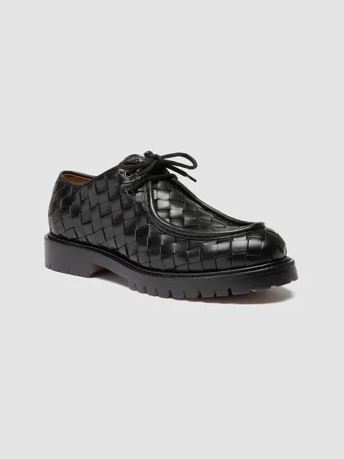 Officine Creative Boss 015 Woven Leather Derby Shoes