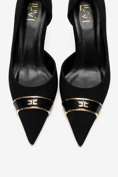 PROLOGUE SHOES Kendra Pointed Toe Stiletto Pumps - Black