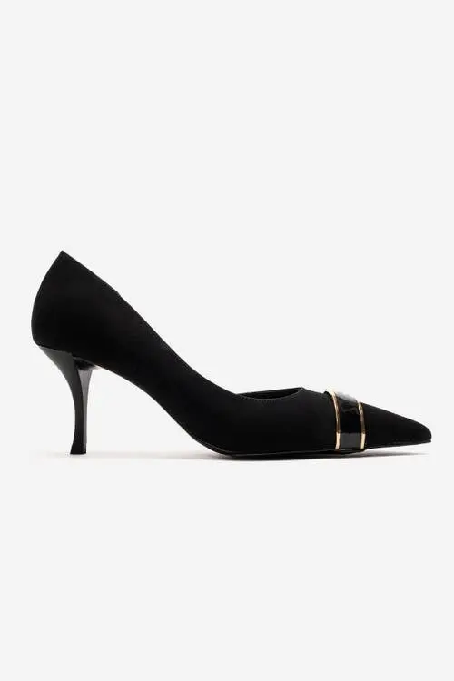 PROLOGUE SHOES Kendra Pointed Toe Stiletto Pumps - Black