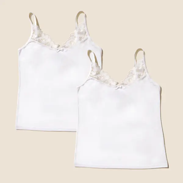 MEADOW Luna Lace Cami 2-pack - White