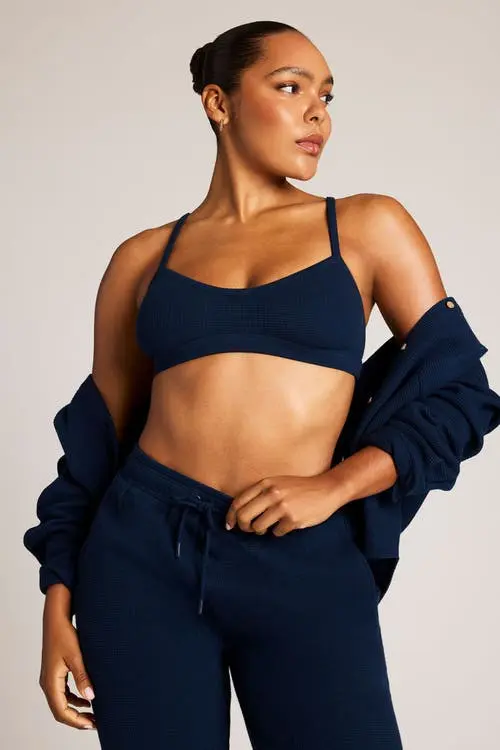 NEGATIVE UNDERWEAR Waffle Knit Shirt Jacket
