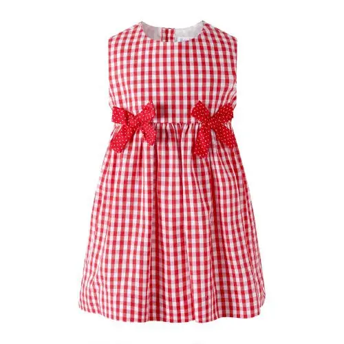 RACHEL RILEY Gingham Bow Dress And Bloomers - Red
