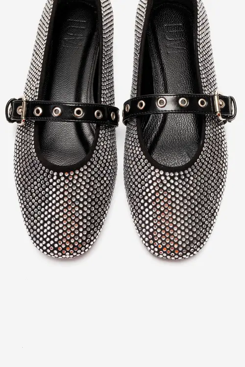 PROLOGUE SHOES Clive Embellished Ballet Flat