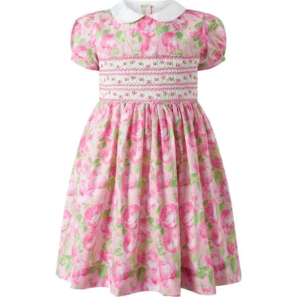 RACHEL RILEY Classic Rose Smocked Dress - Pink