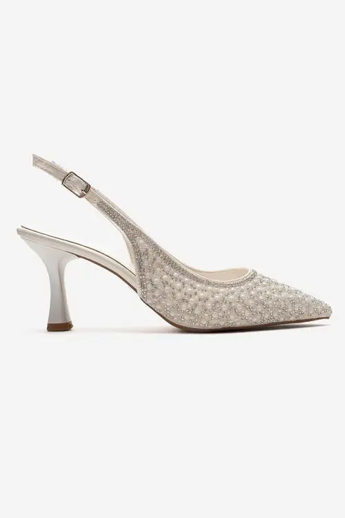 PROLOGUE SHOES Linnea Stiletto Slingback Pumps