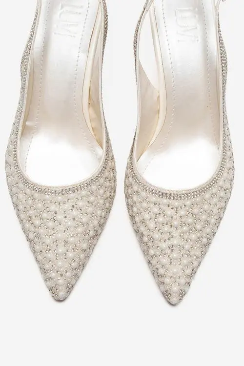 PROLOGUE SHOES Linnea Stiletto Slingback Pumps
