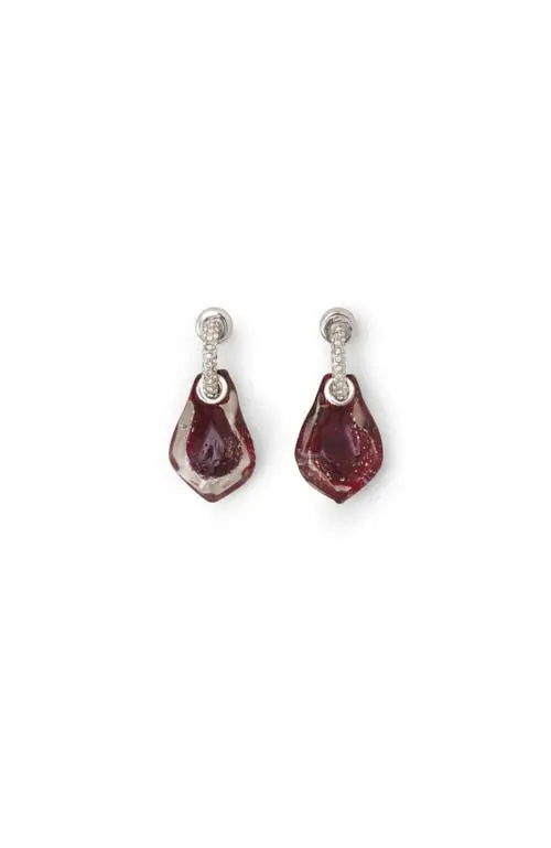 LANVIN Aurore Dangle Earrings - Bright Red/transparent