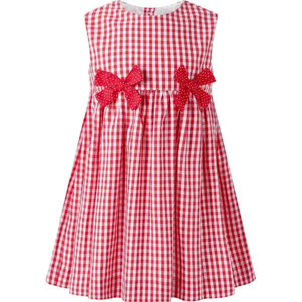 RACHEL RILEY Gingham Bow Dress - Red