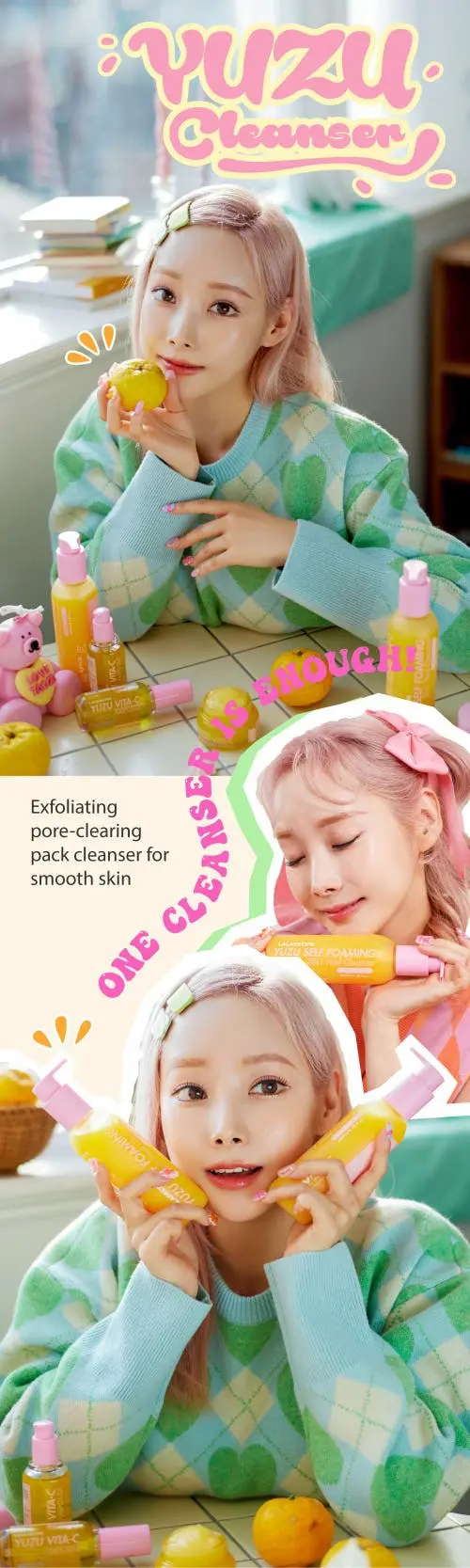 LALARECIPE Yuzu Vita C 3-in-1 Foaming Cleanser