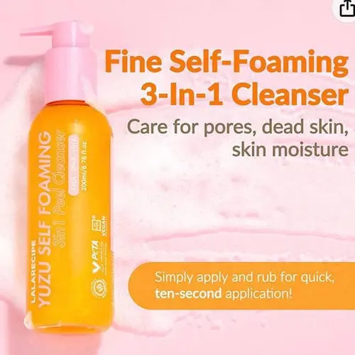 LALARECIPE Yuzu Vita C 3-in-1 Foaming Cleanser