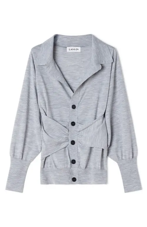 LANVIN Draped Wool Cardigan