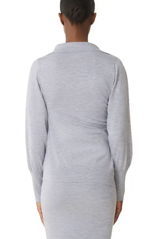 LANVIN Draped Wool Cardigan