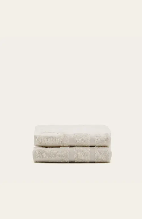 ITALIC Capri 2-piece Washcloth Set - Ecru
