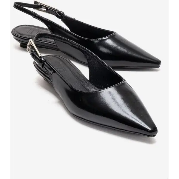 PROLOGUE SHOES Jenna Slingback Pointed Toe Pump - Black