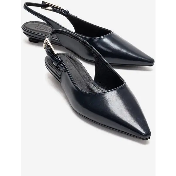 PROLOGUE SHOES Jenna Slingback Pointed Toe Pump - Navy