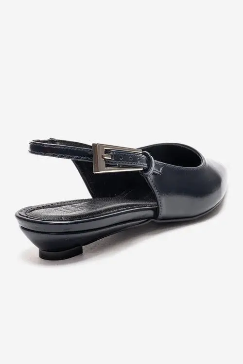 PROLOGUE SHOES Jenna Slingback Pointed Toe Pump - Navy