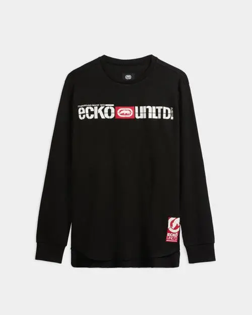 ECKO Legacy Thermal Long Sleeve Shirt - Black