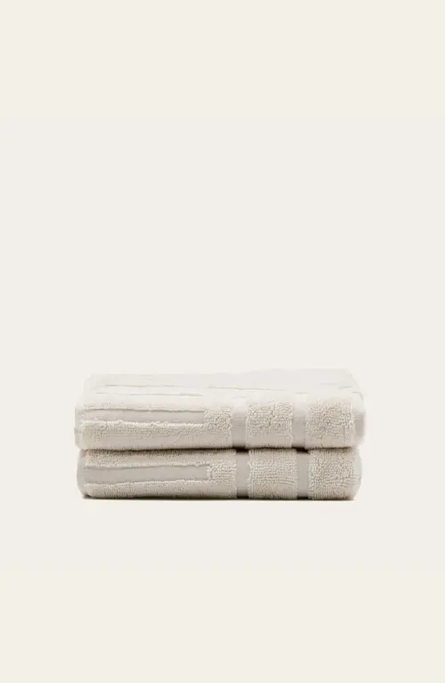 ITALIC Capri 2-piece Hand Towel Set - Ecru