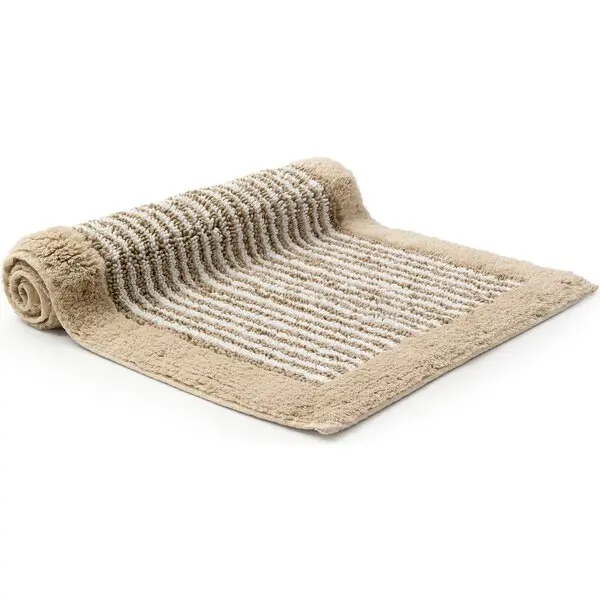 CHRISTY Portobello Stripe Coastal Inspired Bath Rugs - Birch