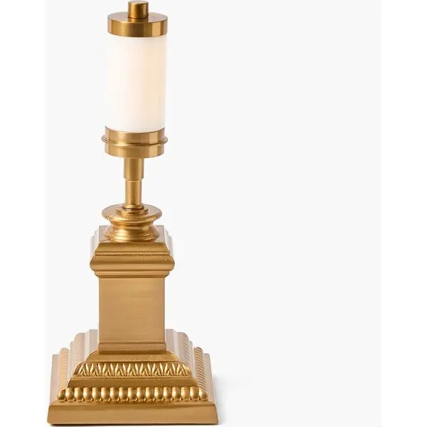 MRS. ALICE Short Corinthian Square Rechargeable Lamp - Brass