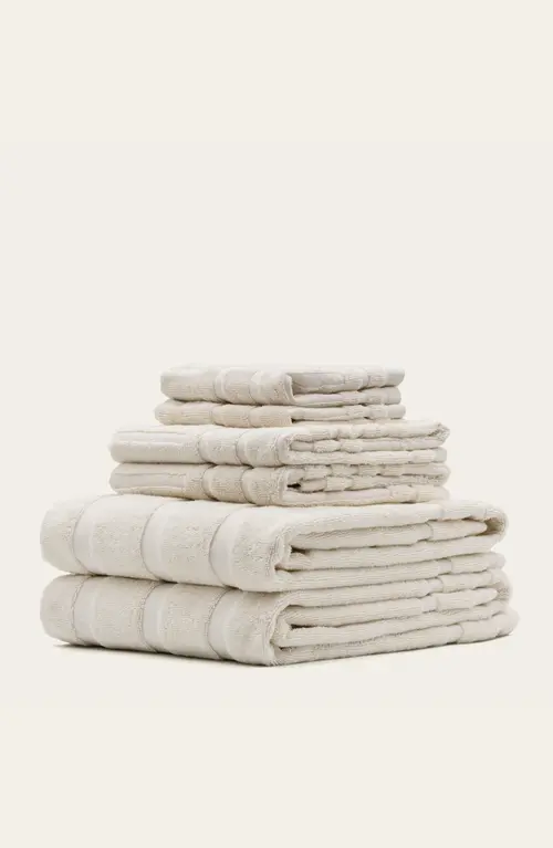 ITALIC Capri 6-piece Standard Towel Set - Ecru