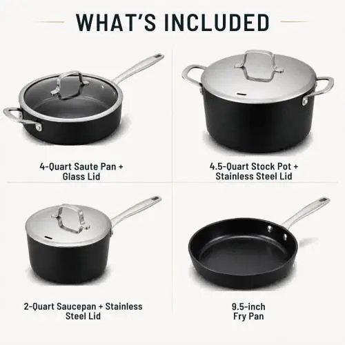 ALVA Maestro 7-piece Ceramic Nonstick Cookware Setinduction & Oven Safe