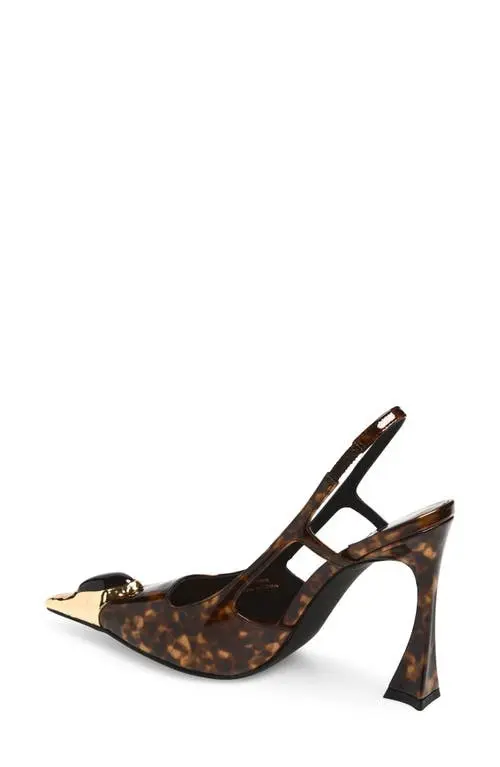 Jeffrey Campbell Sorcerer Pointed Toe Slingback Pumps - Tortoise Combo