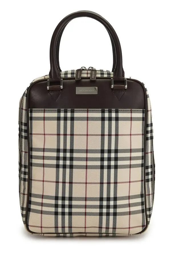 Burberry House Check Nylon Handbag - Brown