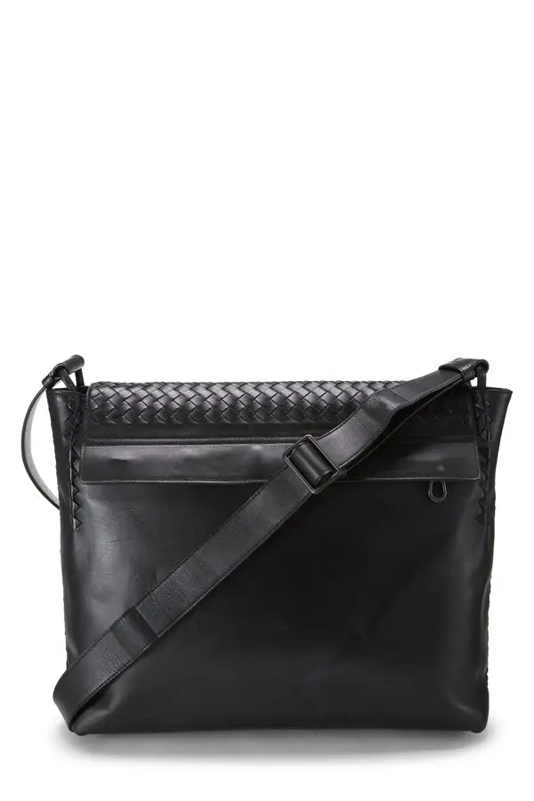 Bottega Veneta Intrecciato Flap Pocket Messenger Bag