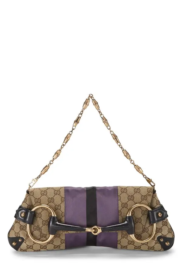 Gucci Original Gg Horsebit Clutch - Purple