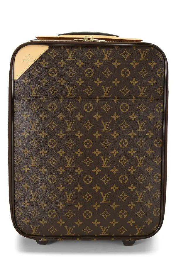 LOUIS VUITTON Monogram Pegase 50 Trolley Suitcase - Brown