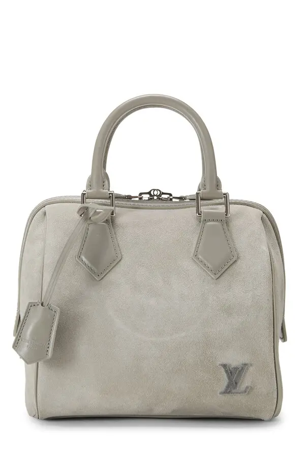 LOUIS VUITTON Suede Illusion Speedy Cube - Grey