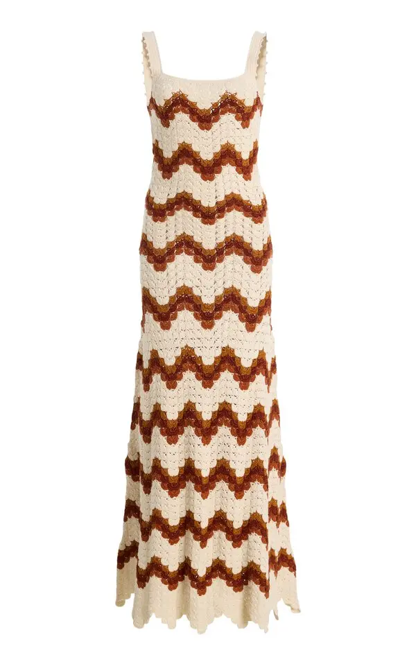 Escvdo Marea Crocheted Maxi Dress - Multi