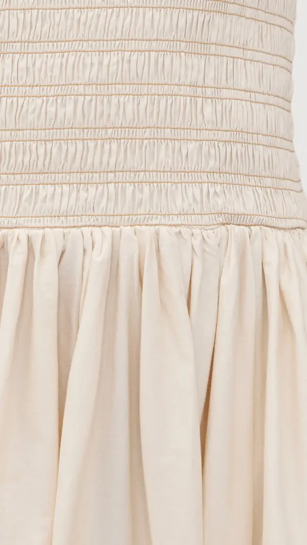 PISTOLA Gladys Poplin Midi Dress - Oyster Shell