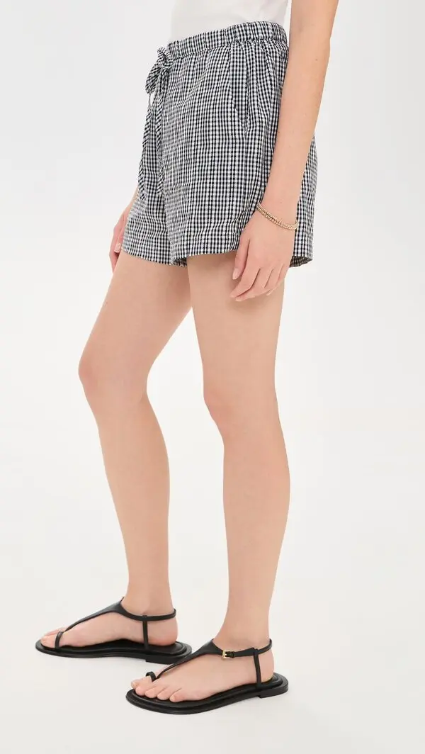 Rails Jenner Gingham Check Shorts - Black Gingham
