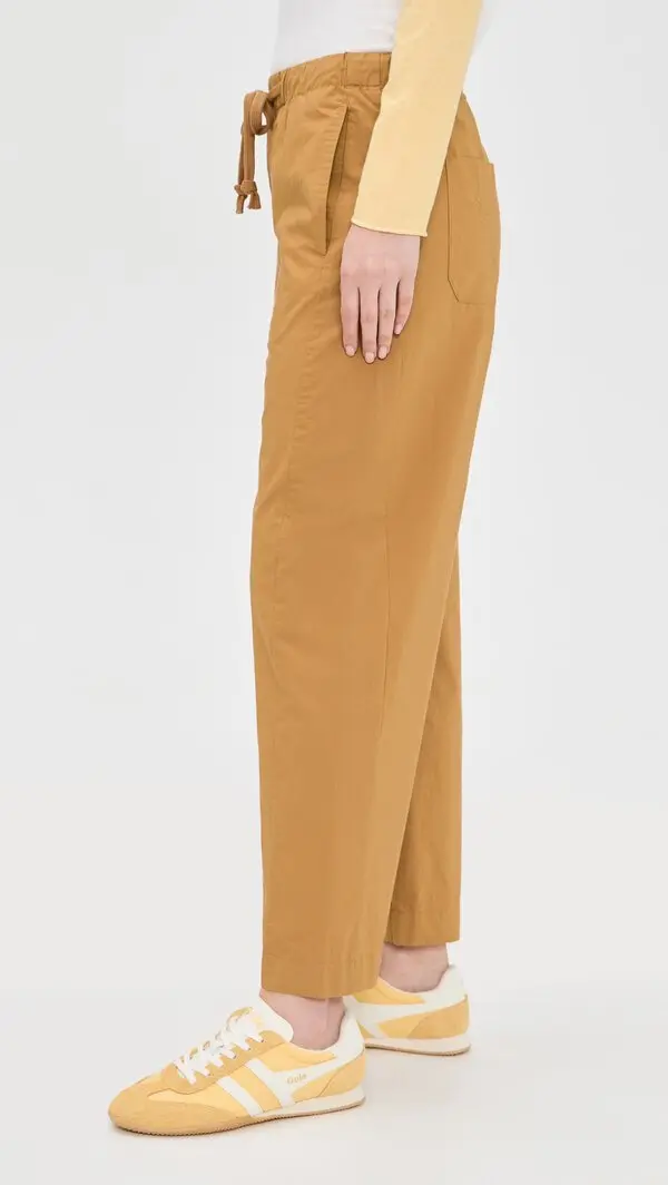 MOTHER The Drawn Half Pipe Ankle Pants - Brown Bone