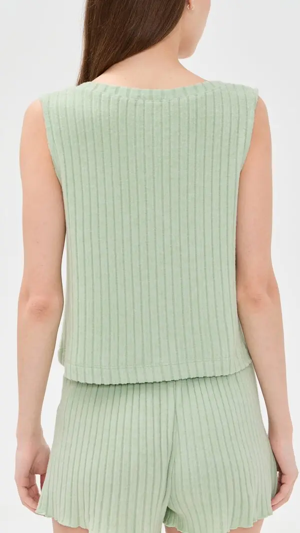 Z Supply V-neck Rib Tank - Sprout