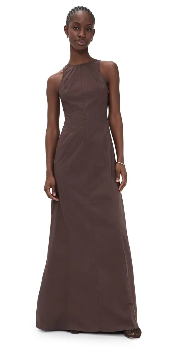 THE LATEST Dori Poplin Maxi Dress - Brown