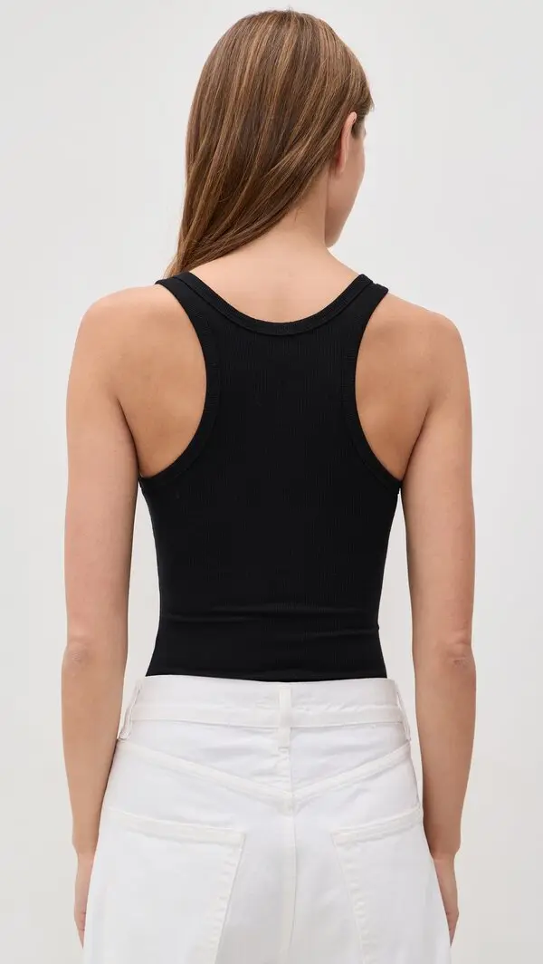 AGOLDE Maria Thong Bodysuit - Black