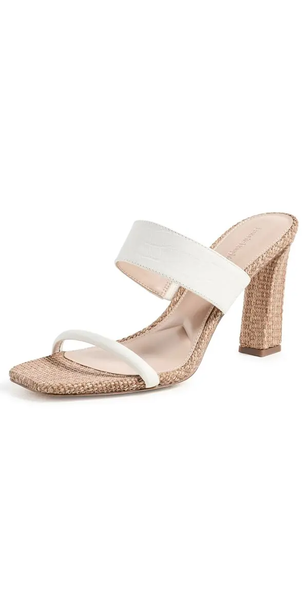 FAVORITE DAUGHTER Gabi Sandals - White/dk Natural