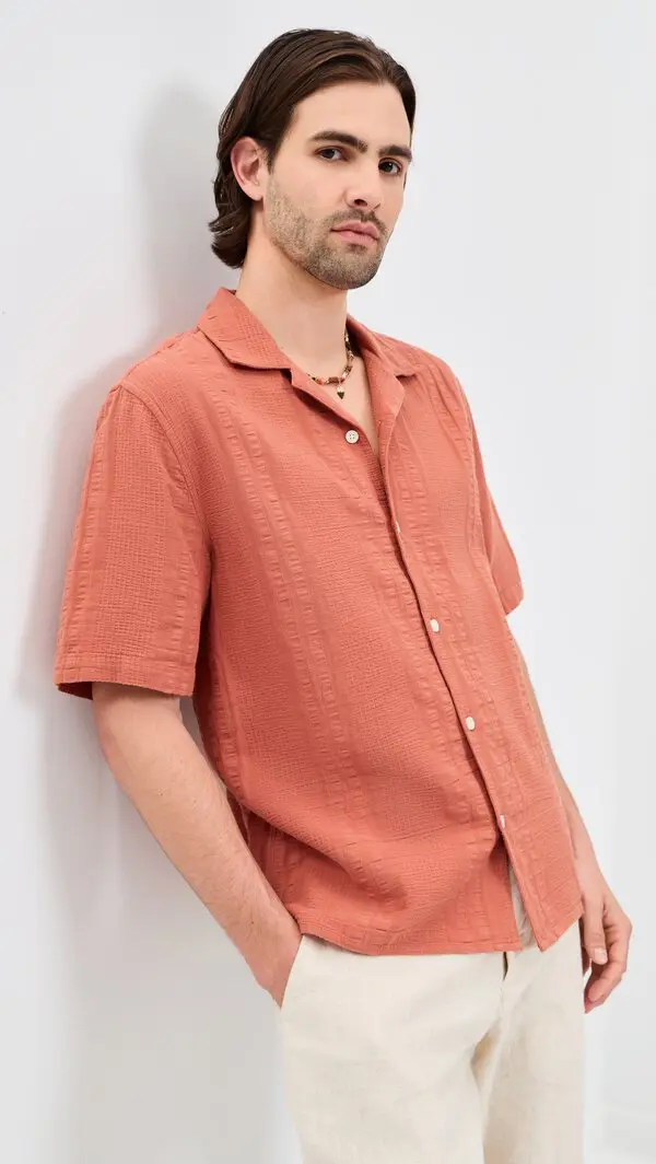 WAX LONDON Double Weave Didcot Shirt