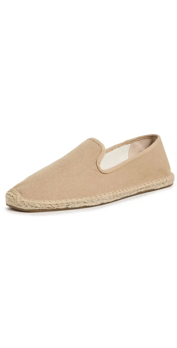 Soludos Smoking Slipper Espadrilles - Cafe Taupe/tonal