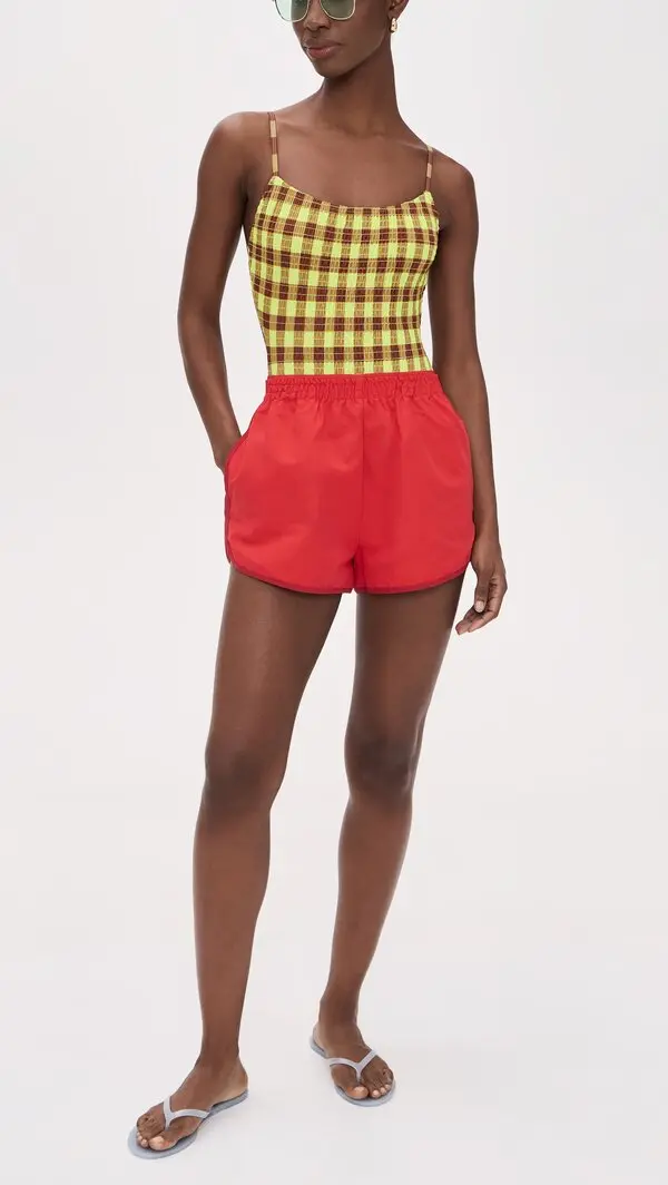 DAMSON MADDER Lilibet Checked One-piece Swimsuit