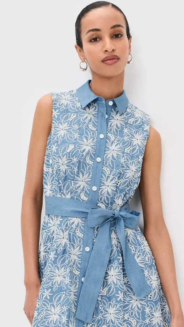 Shoshanna Kendra Chambray Midi Dress