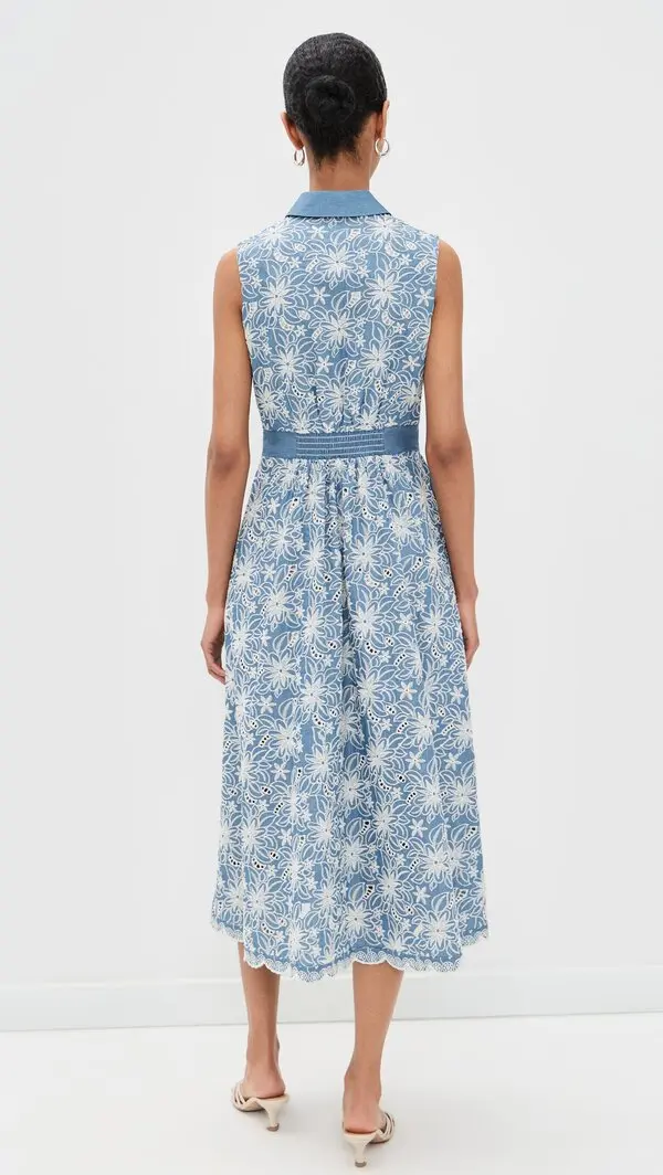 Shoshanna Kendra Chambray Midi Dress