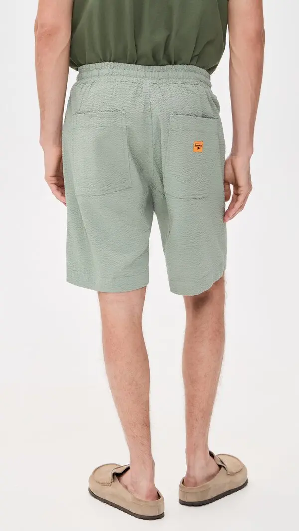 SERVICE WORKS Seersucker Chef Shorts - Sage