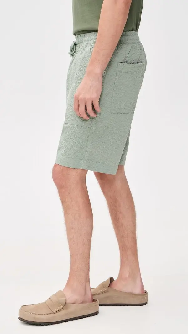 SERVICE WORKS Seersucker Chef Shorts - Sage