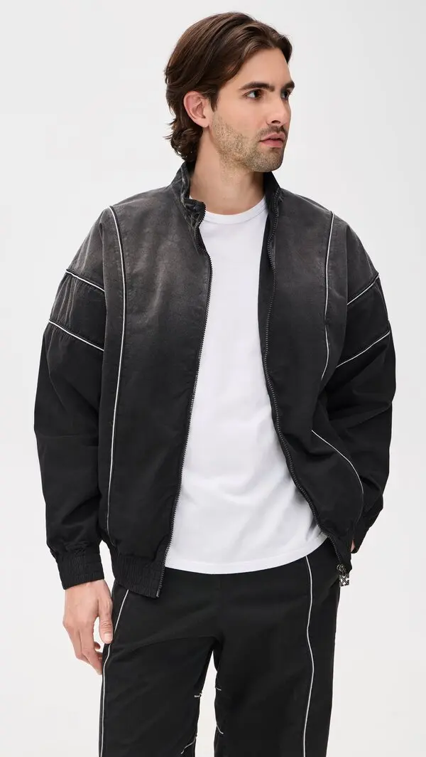 Off-White Ombré Track Jacket With Logo Graphics