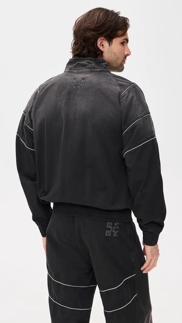 Off-White Ombré Track Jacket With Logo Graphics