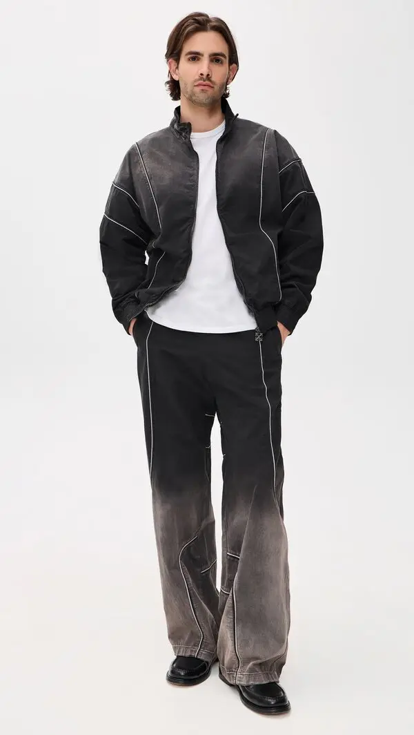 Off-White Ombré Track Jacket With Logo Graphics